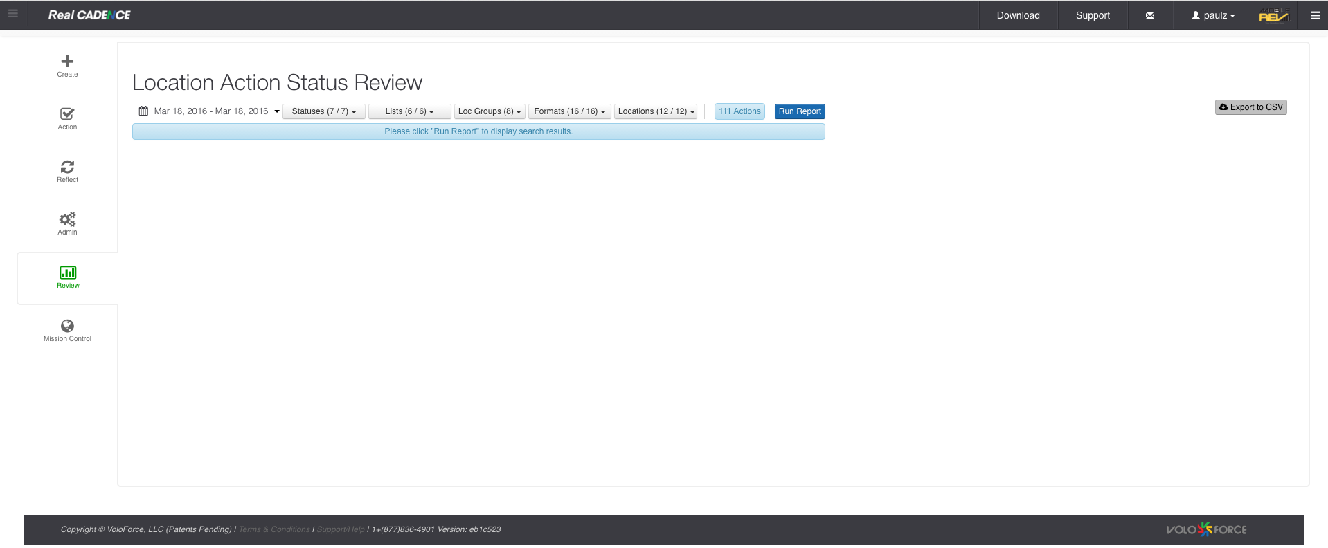 How-to: Use Location action status report – Support Center