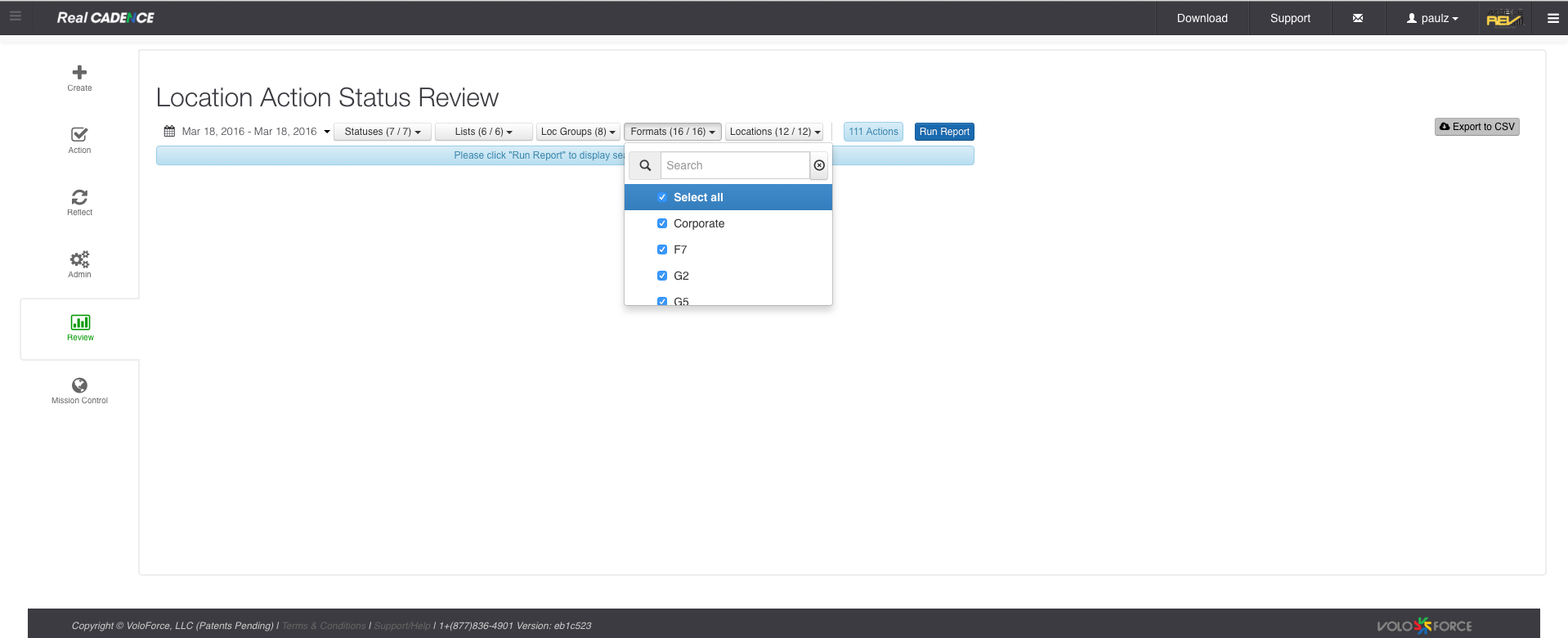 How-to: Use Location action status report – Support Center